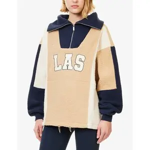 L.A-SPACE Half-zip Embroidered-logo Sweatshirt