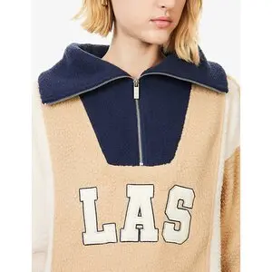 L.A-SPACE Half-zip Embroidered-logo Sweatshirt