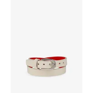 CHRISTIAN LOUBOUTIN Bettina Doubled Leather Bracelet - Suzuran/silver