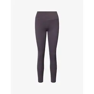 L.A-SPACE High-waisted Embroidered-logo Stretch-jersey Leggings