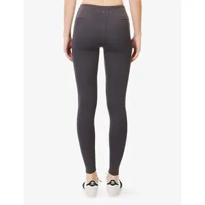 L.A-SPACE High-waisted Embroidered-logo Stretch-jersey Leggings