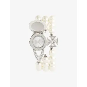 VIVIENNE WESTWOOD The Strand Stainless Steel And Swarovski Crystal Manual Watch - Silver Pearl