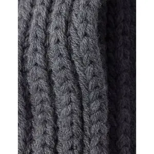 Prada Logo-plaque Wool Scarf - Grey