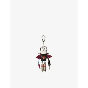 Prada Robot Saffiano Leather Bag Charm - Black