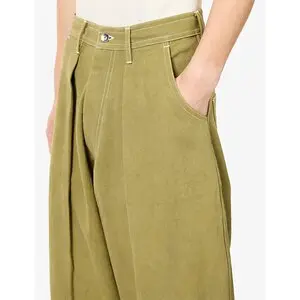 STORY MFG. Lush Pleated Wide-leg Denim Jeans