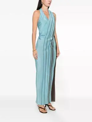 SIR. Striped Halterneck Maxi Dress
