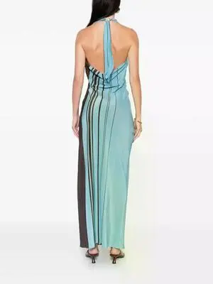 SIR. Striped Halterneck Maxi Dress