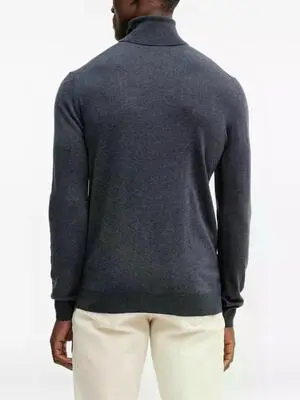 Guess Roll-neck Logo Sweater - Grey