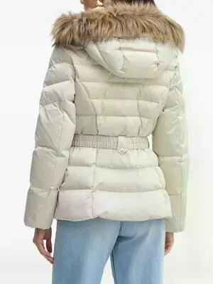 Guess Fur-trim Belted Jacket