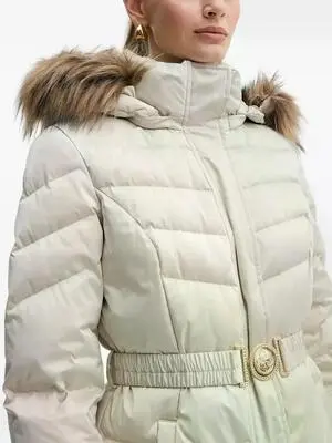 Guess Fur-trim Belted Jacket