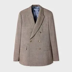 Paul Smith Flecked Wool-viscose Double-breasted Blazer