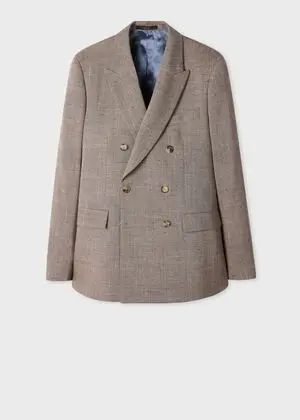 Paul Smith Flecked Wool-viscose Double-breasted Blazer