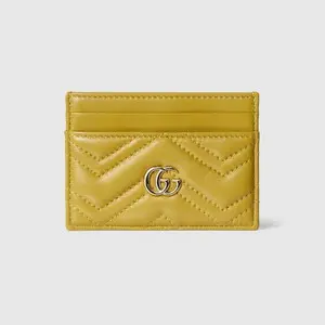 Gucci Gg Marmont Card Case Leather - Yellow