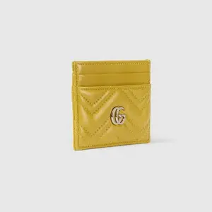 Gucci Gg Marmont Card Case Leather - Yellow