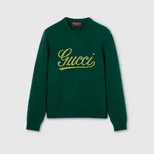Gucci Knit Wool Sweater With Intarsia - Green