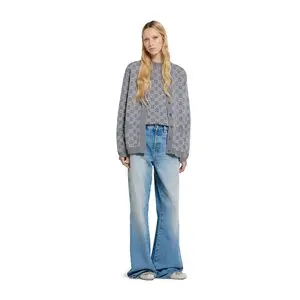 Gucci Reversible Gg Fine Wool Jacquard Cardigan