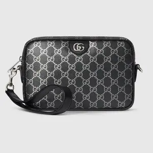 Gucci Gg Monogram Small Crossbody Bag - Black
