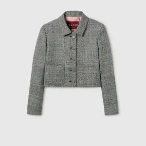 Gucci Wool Grisaille Jacket - Black