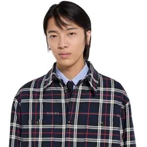 Gucci Tartan Cotton Jacquard Padded Shirt
