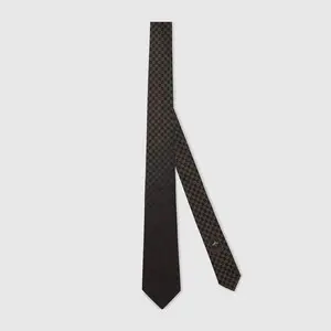 Gucci Gg Silk Jacquard Tie - Brown