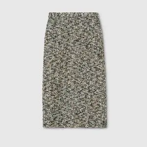 Gucci Laminated Bouclé Fabric Midi Skirt