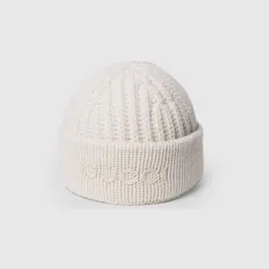 Gucci Wool Cashmere Hat With Logo - White