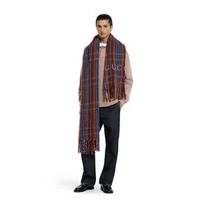 Gucci Wool Scarf With Logo