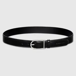 Gucci Belt With Rounded Buckle - Black