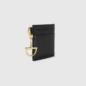 Gucci Half Horsebit Card Case Leather - Black