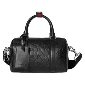 Gucci Gg Emblem Small Duffle Bag - Black