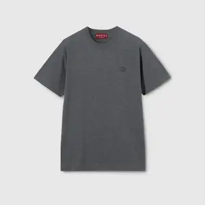 Gucci Cotton Jersey T-shirt With Embroidery - Grey