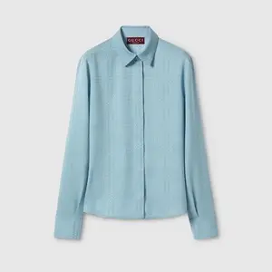 Gucci Interlocking G Silk Jacquard Shirt