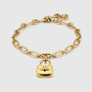 Gucci Bracelet With Bamboo 1947 Charm - Gold-toned Metal