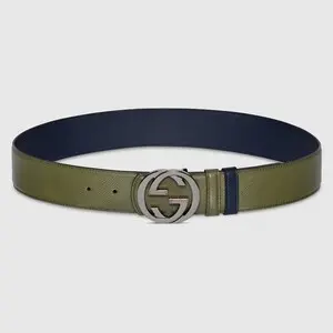 Gucci Reversible Belt With Interlocking G Buckle - Brown