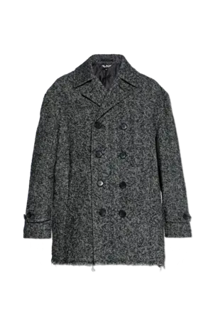 Comme Des Garçons Double-breasted Herringbone Coat