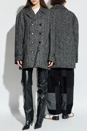 Comme Des Garçons Double-breasted Herringbone Coat