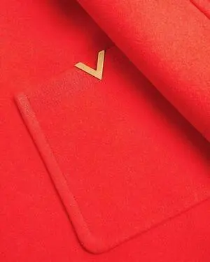 Valentino Garavani Wool Jacket With V Gold Trim