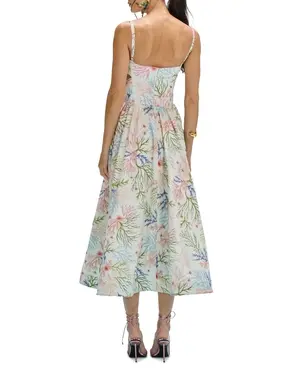 PatBO Seaweed Flutter Midi Dress - Off White