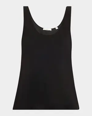Vince Scoop-neck Bias Tank Top - Classic Bias Tank Cami