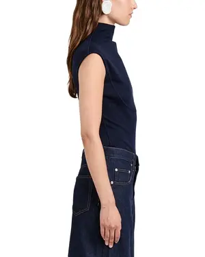 Proenza Schouler White Label Zane Brushed Rib Turtleneck Top