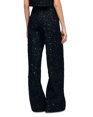 Sandro Bennett Rhinestone Tweed Pants