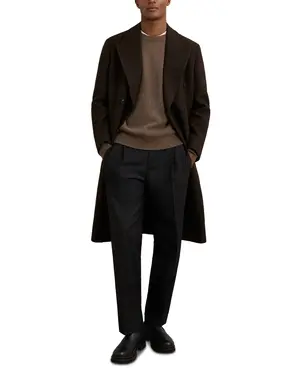 REISS Wool And Cashmere Raglan Sweater - Pecan Brown