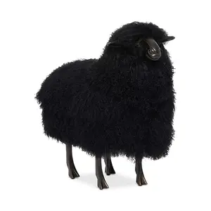 INTERLUDE HOME Theo Baby Sheep Sculpture - Black