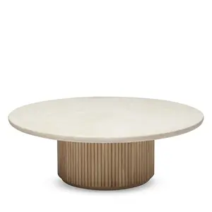 INTERLUDE HOME Laurel Round Cocktail Table - Honey/saddle