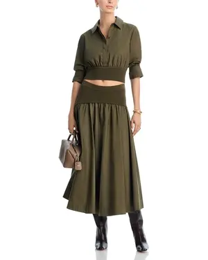 Simkhai Stiles Cropped Shirt - Fern