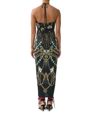 Camilla Printed Jersey Halter Dress