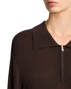 Brandon Maxwell Sabine Polo Dress - Truffle