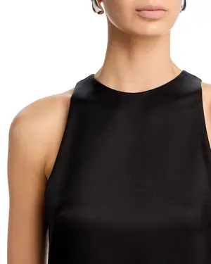 Brandon Maxwell Joelle Wool Silk Mini Dress