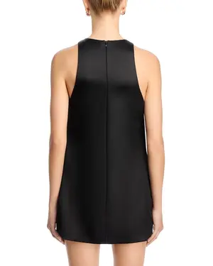 Brandon Maxwell Joelle Wool Silk Mini Dress