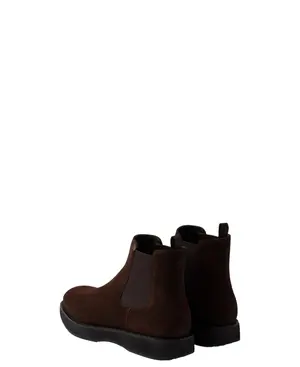 Prada Suede Chelsea Boots - Brown